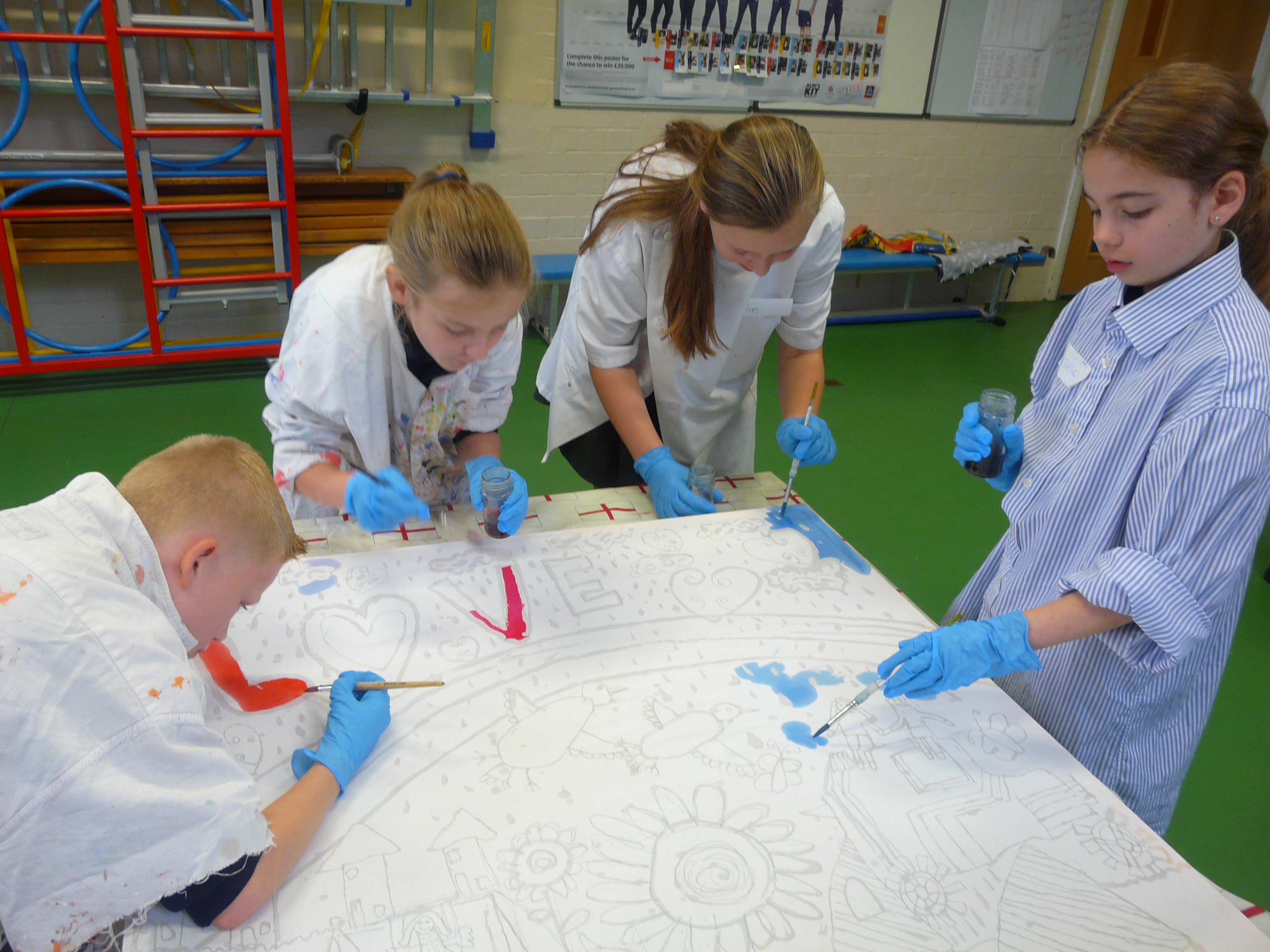 Batik banners - Astley CE Primary School