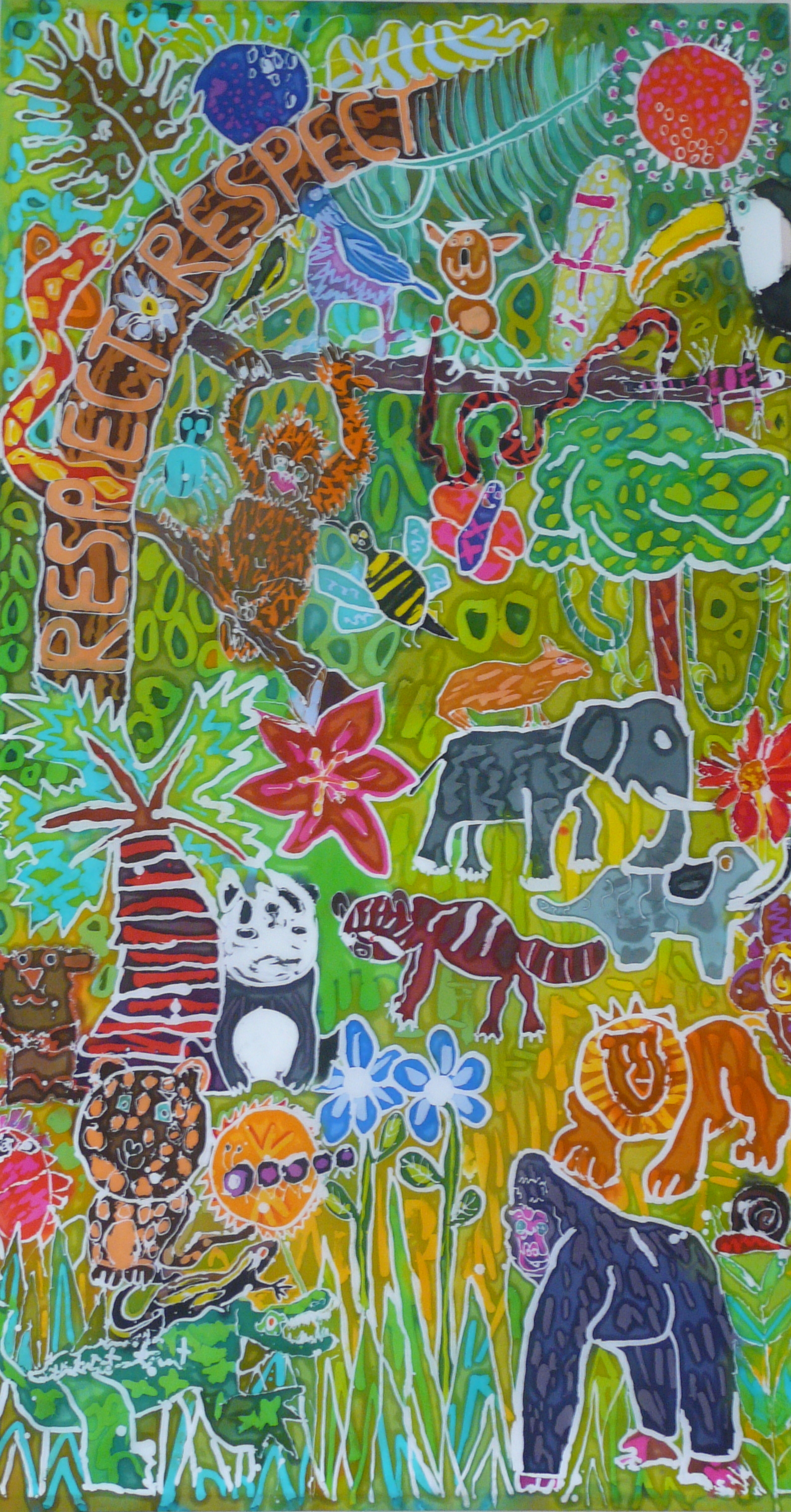 Batik banners - Astley CE Primary School